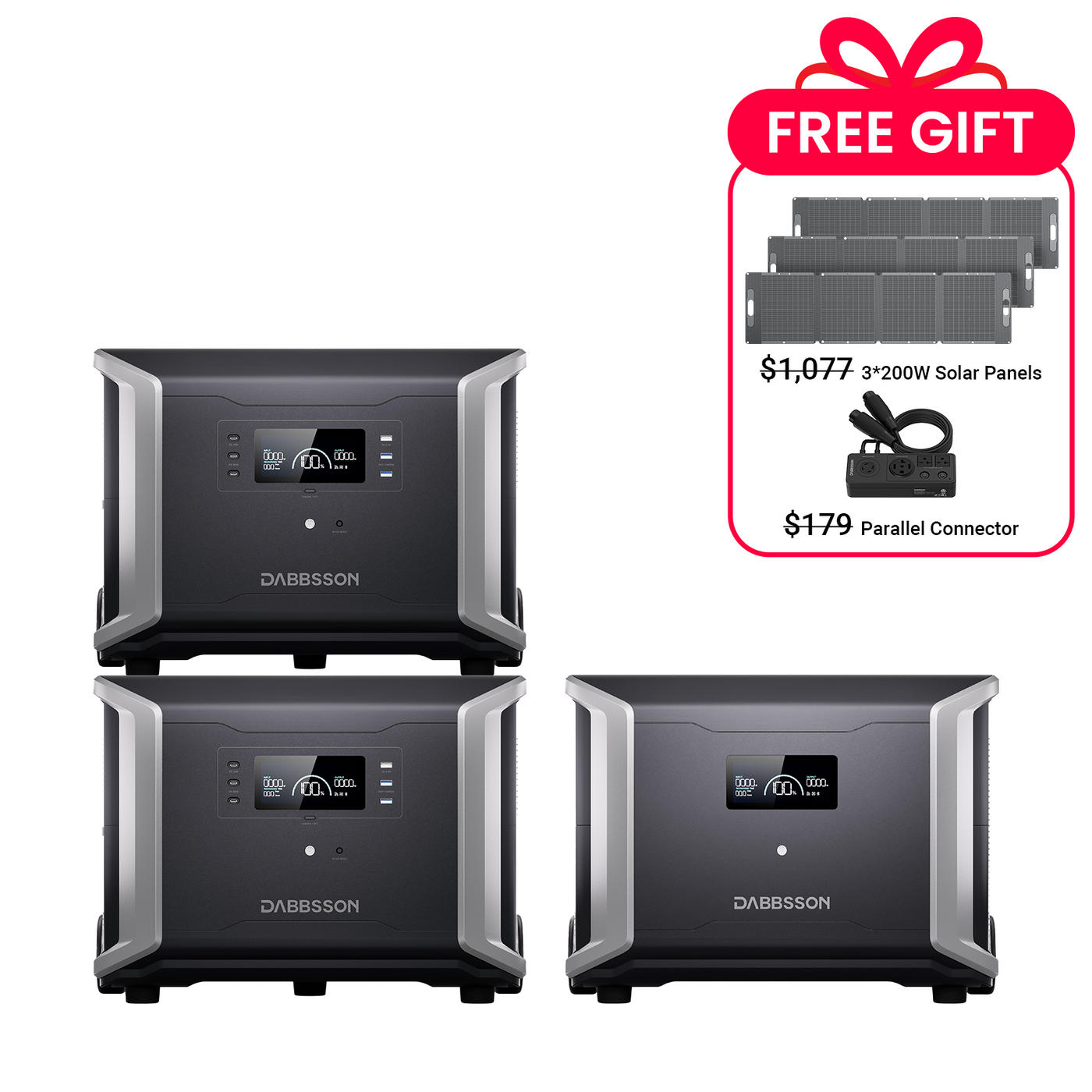 Dabbsson - Home Backup Power Station, Solar Generator Kit