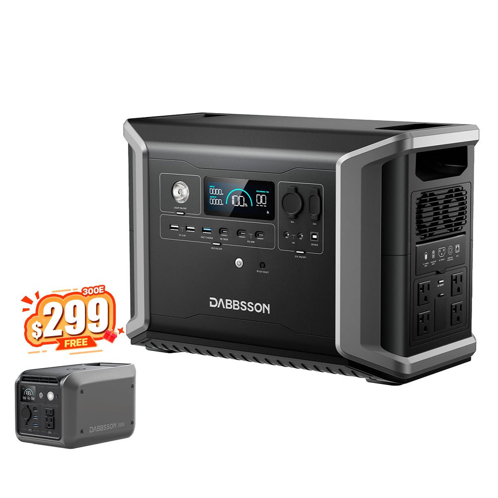 Dabbsson DBS2300 Plus Portable Solar Generator for Home Backup 2330Wh ...