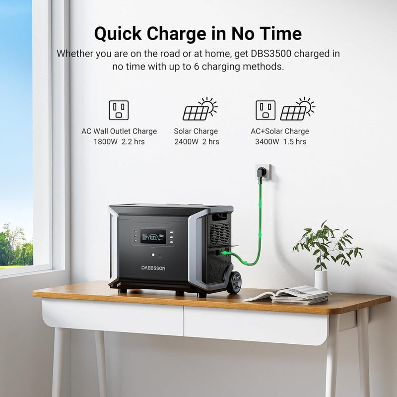 Dabbsson DBS3500 Solar Generator For House | Expandable 3.43–28.14kWh ...